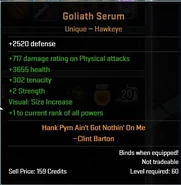 Goliath Serum | Marvel Heroes Wiki | Fandom
