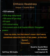 Chthonic Headdress | Marvel Heroes Wiki | Fandom