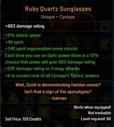 Ruby Quartz Sunglasses | Marvel Heroes Wiki | Fandom