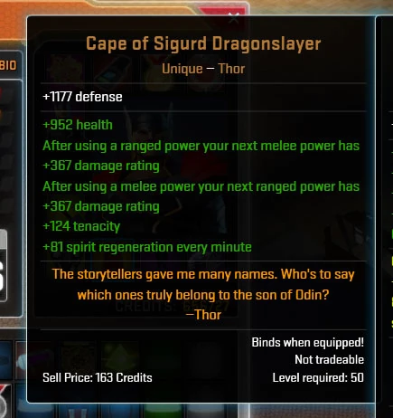 Cape of Sigurd Dragonslayer | Marvel Heroes Wiki | Fandom