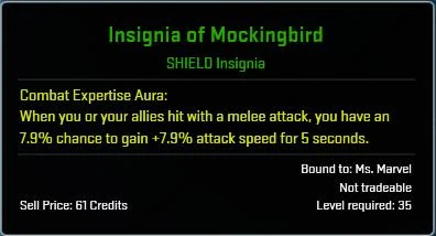 Shield Insignia of Mockingbird | Marvel Heroes Wiki | Fandom