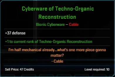 Cyberware of Techno-Organic Reconstruction | Marvel Heroes Wiki | Fandom