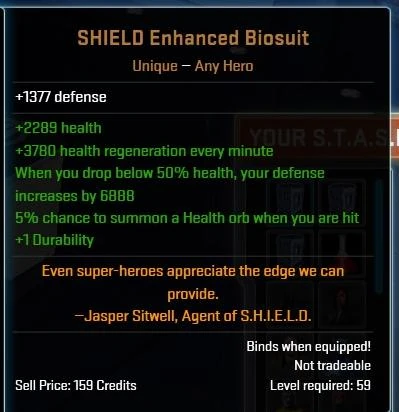 SHIELD Enhanced Biosuit | Marvel Heroes Wiki | Fandom