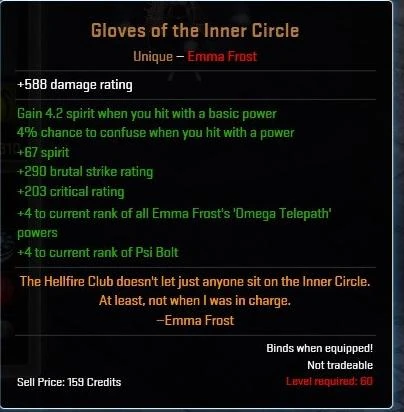 Gloves of the Inner Circle | Marvel Heroes Wiki | Fandom