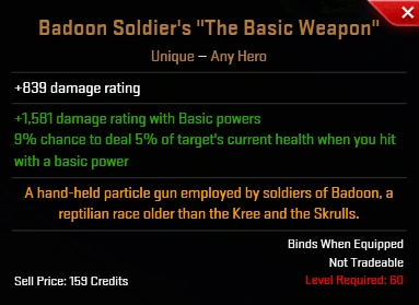 Badoon Soldier's "The Basic Weapon" - Official Marvel Heroes Wiki