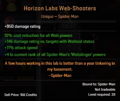 Horizon Labs Web-Shooters - Official Marvel Heroes Wiki