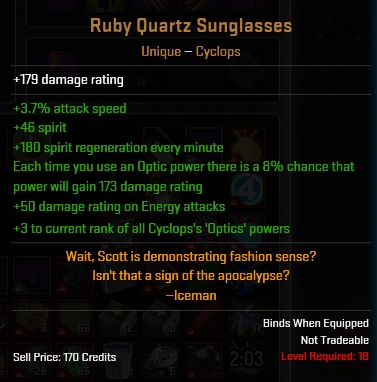 Ruby Quartz Sunglasses - Official Marvel Heroes Wiki