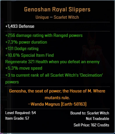 Genoshan Royal Slippers - Official Marvel Heroes Wiki