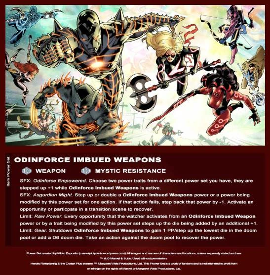 Odinforce Weapons | Marvel Heroic Roleplaying Wiki | Fandom