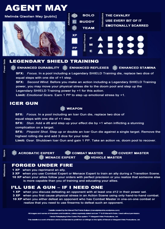 Agent May (Agents of S.H.I.E.L.D., Hero Datafile) | Marvel Heroic ...