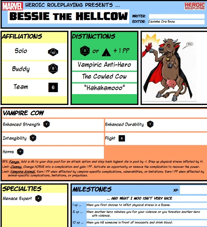 Hellcow (Hero Datafile) | Marvel Heroic Roleplaying Wiki | Fandom