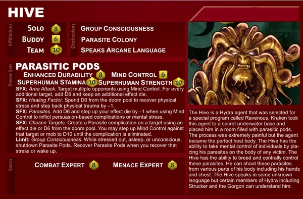 Hive (Watcher Datafile) | Marvel Heroic Roleplaying Wiki | Fandom