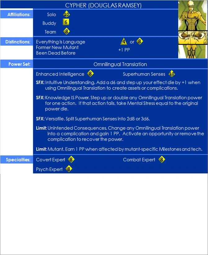 Cypher | Marvel Heroic Roleplaying Wiki | Fandom