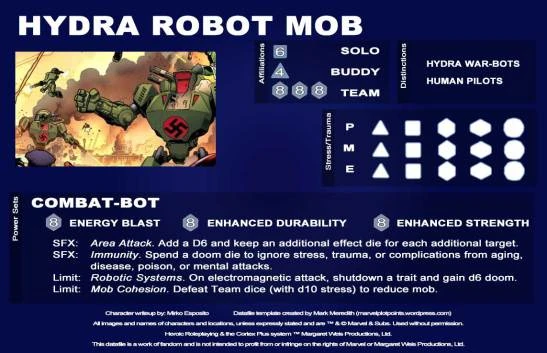 Hydra Robot Mob | Marvel Heroic Roleplaying Wiki | Fandom