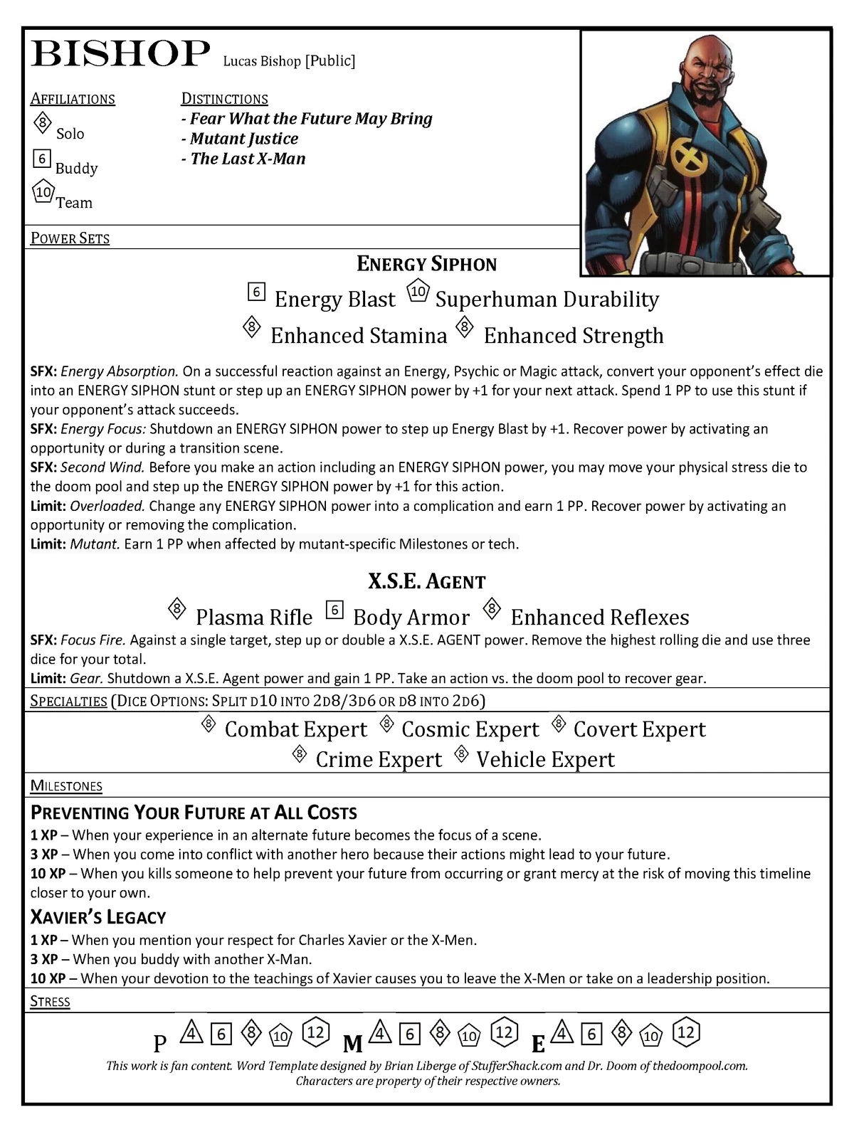 Bishop (Hero Datafile) | Marvel Heroic Roleplaying Wiki | Fandom