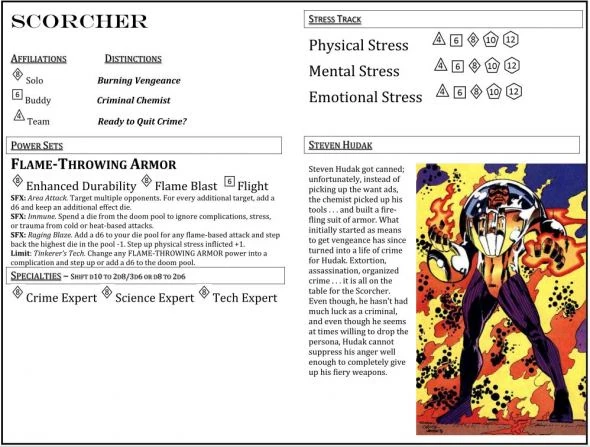 Scorcher (Watcher Datafile) | Marvel Heroic Roleplaying Wiki | Fandom