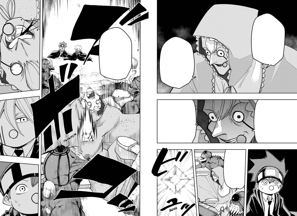 Lance Crown & Dot Barrett vs Sitter Baby | Mashle Wiki | Fandom