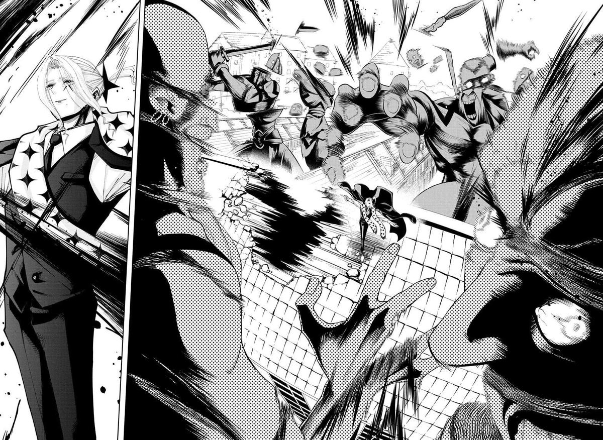 Ryoh Grantz vs Dorj Bassam & Giants | Mashle Wiki | Fandom