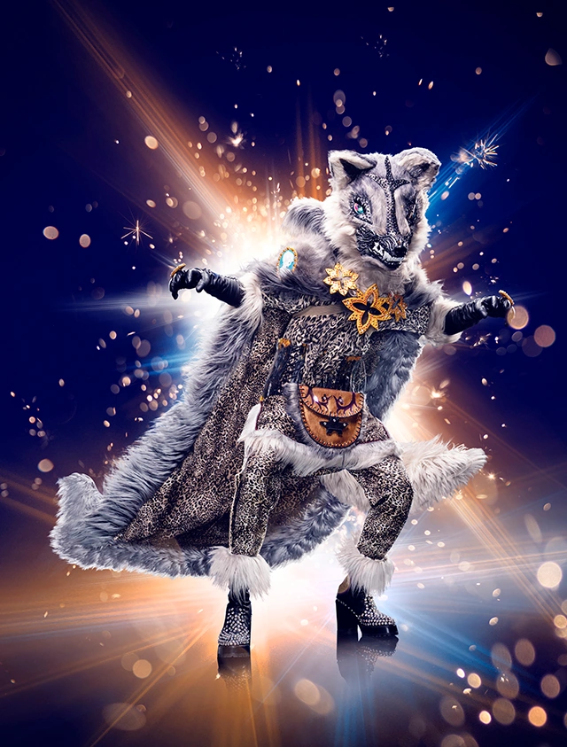 Svart Ulv Som Hopper