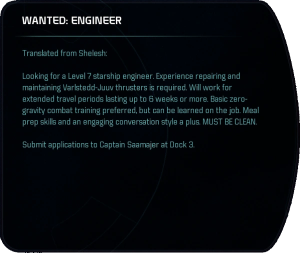 WANTED: ENGINEER - Mass Effect: Andromeda Wiki