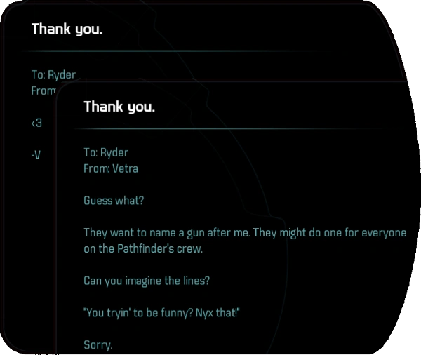 Thank you. - Mass Effect: Andromeda Wiki