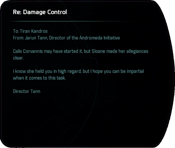 Re: Damage Control (2) - Mass Effect: Andromeda Wiki