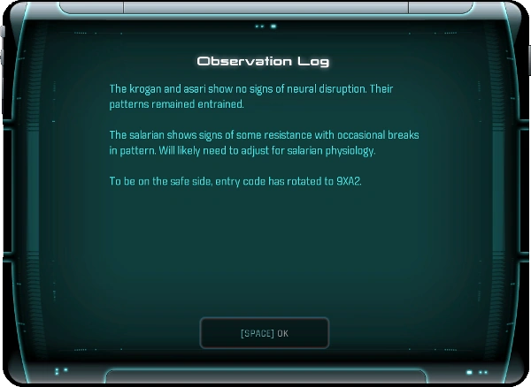 Observation Log - Mass Effect: Andromeda Wiki