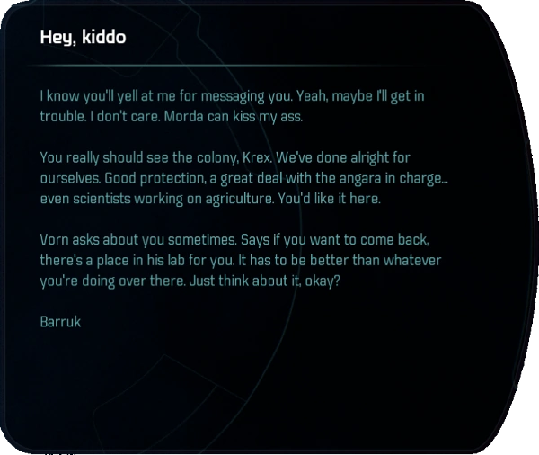 Hey, kiddo - Mass Effect: Andromeda Wiki
