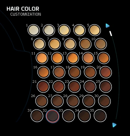 Hair color - Mass Effect: Andromeda Wiki