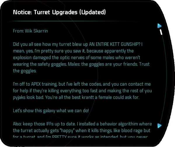 Notice: Turret Upgrades (Updated) - Mass Effect: Andromeda Wiki