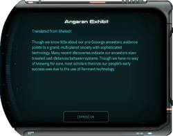 Angaran Exhibit - Mass Effect: Andromeda Wiki