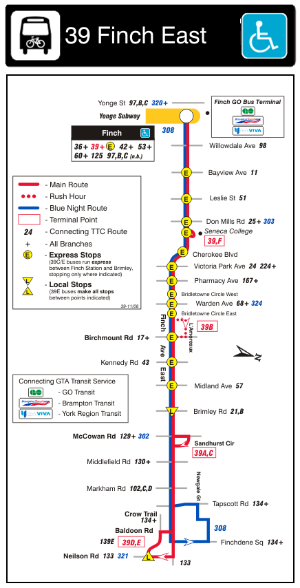 Toronto Transit Commission route 39 'Finch East' | MTF Wiki | Fandom