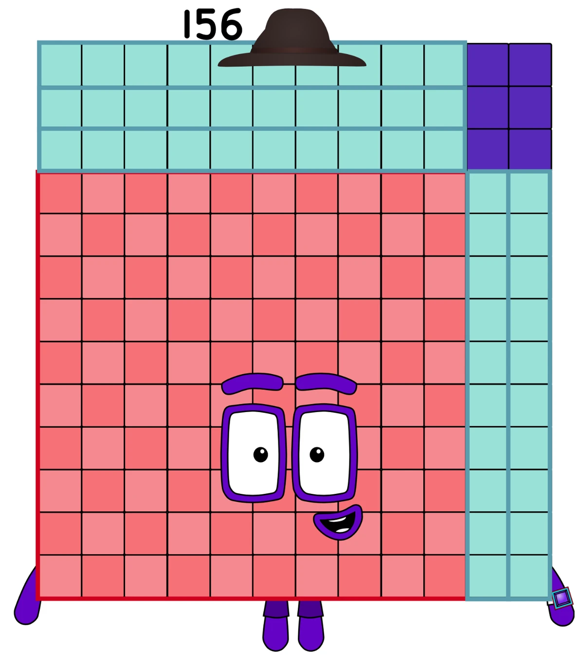 One Hundred Fifty-Six | Mateo188's fanmade numberblocks Wiki | Fandom