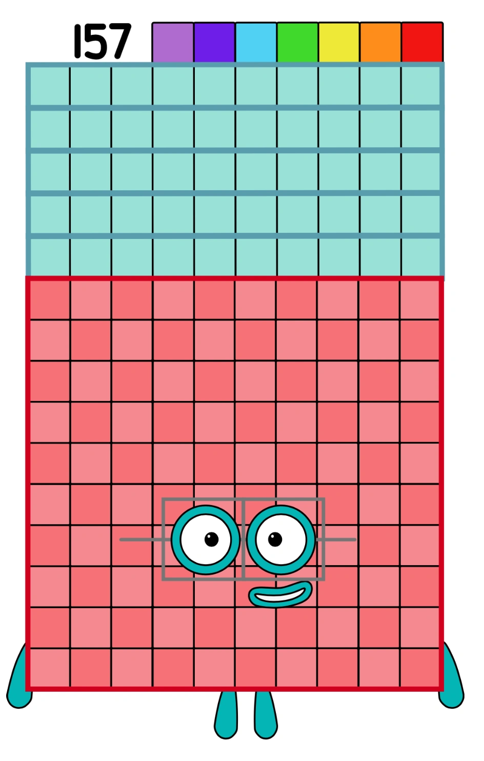 One Hundred Fifty-Seven | Mateo188's fanmade numberblocks Wiki | Fandom