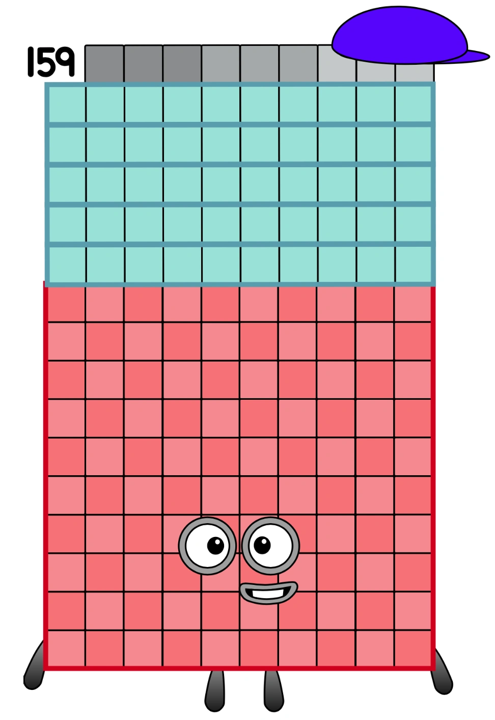 One Hundred Fifty-Nine | Mateo188's fanmade numberblocks Wiki | Fandom