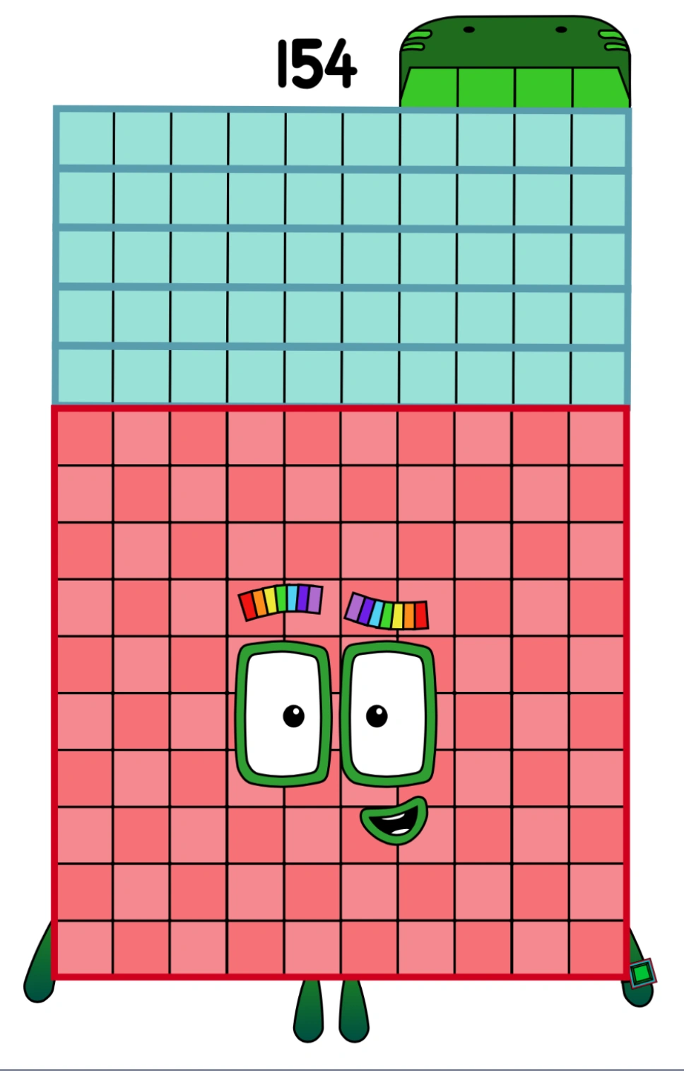 One Hundred Fifty-Four | Mateo188's fanmade numberblocks Wiki | Fandom