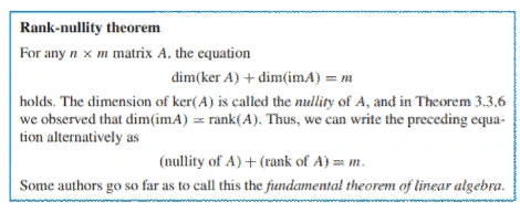 Rank-nullity theorem | Math index Wiki | Fandom