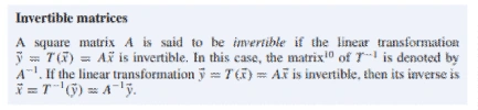 Invertible matrices | Math index Wiki | Fandom