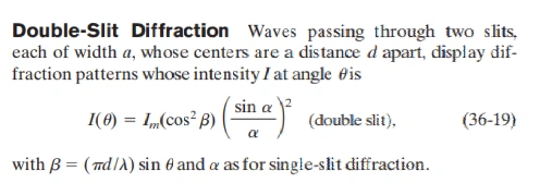 Double slit diffraction | Math index Wiki | Fandom
