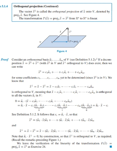 Orthogonal projection; proof | Math index Wiki | Fandom