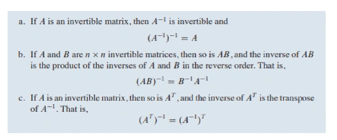 Algebraic properties of inverse matrix | Math index Wiki | Fandom