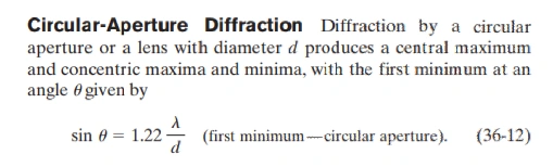 Circular aperture diffraction | Math index Wiki | Fandom