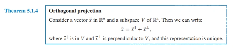 Orthogonal projection; proof | Math index Wiki | Fandom