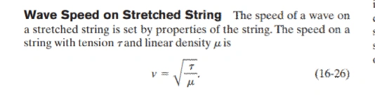 Wave speed on a stretched string | Math index Wiki | Fandom