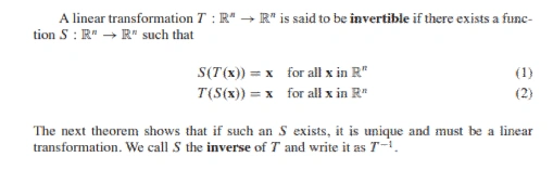 Linear transformation invertibility | Math index Wiki | Fandom