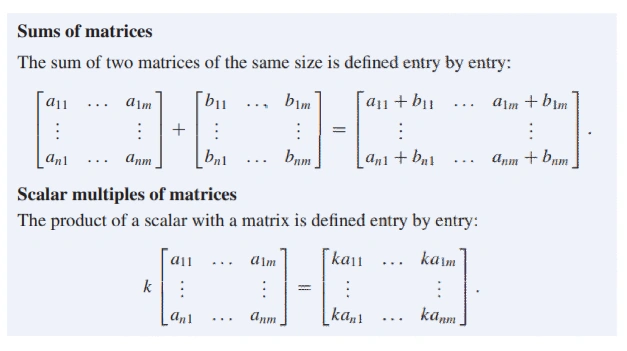 Sums and scalar multiples of matrices | Math index Wiki | Fandom
