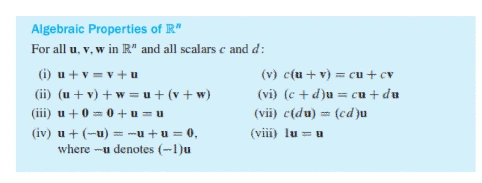 Algebraic Properties of Rn | Math index Wiki | Fandom