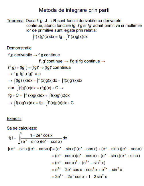 Integrare prin părți | Math Wiki | Fandom