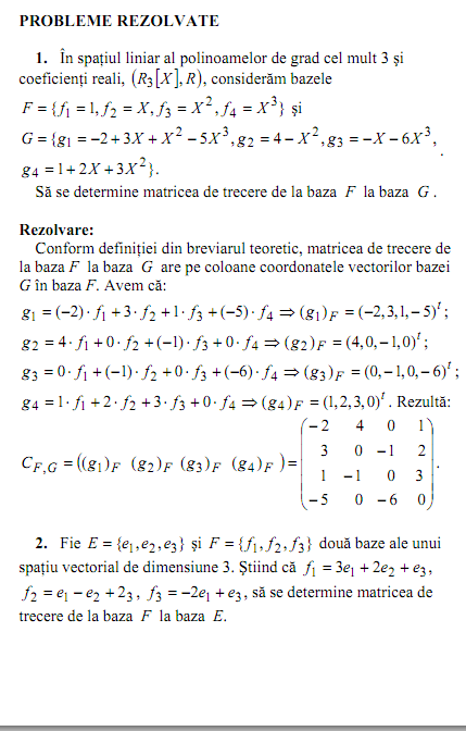 Trecerea de la o bază la alta a unui spațiu vectorial | Math Wiki | Fandom