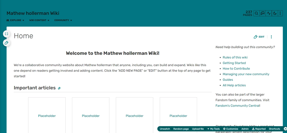 Mathew Hollerman Wiki (First Version of The Mathew Hollerman ...